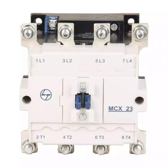 MCX Contactor 130A 4P 415V AC AC-1 240V AC Coil 50/60 Hz | L&T ...