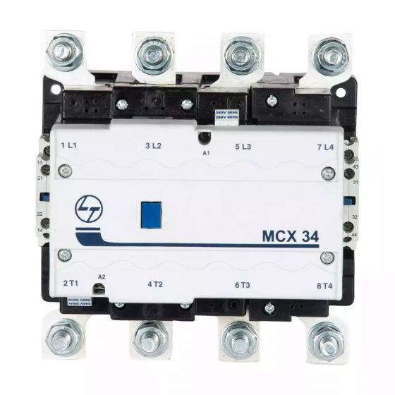 MCX Contactor 255A 4P 415V AC In Built 2NO+2NC AC-1 110V AC Coil 50/60 ...