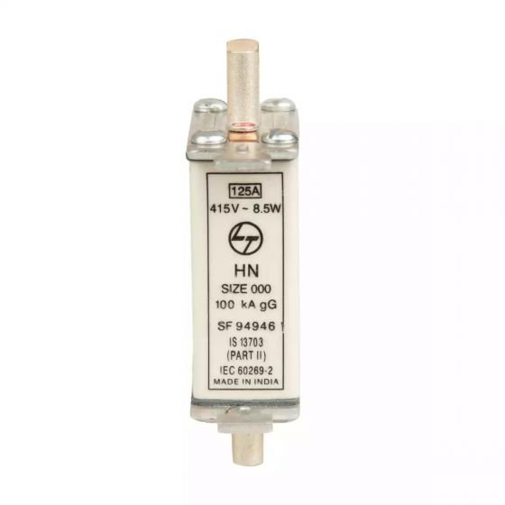 HN DIN HRC fuse 80A 415V AC Size 000 | L&T - myelectric.in