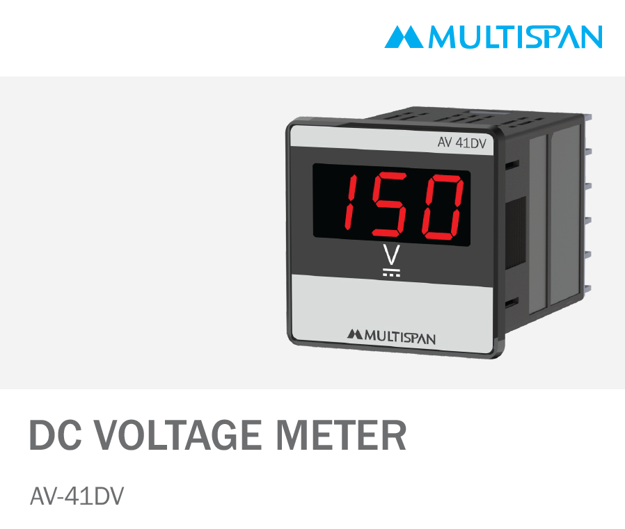 AV-41DV (3 Digit) DIGITAL DC VOLT METER 48 X 48 X 70 MULTISPAN ...