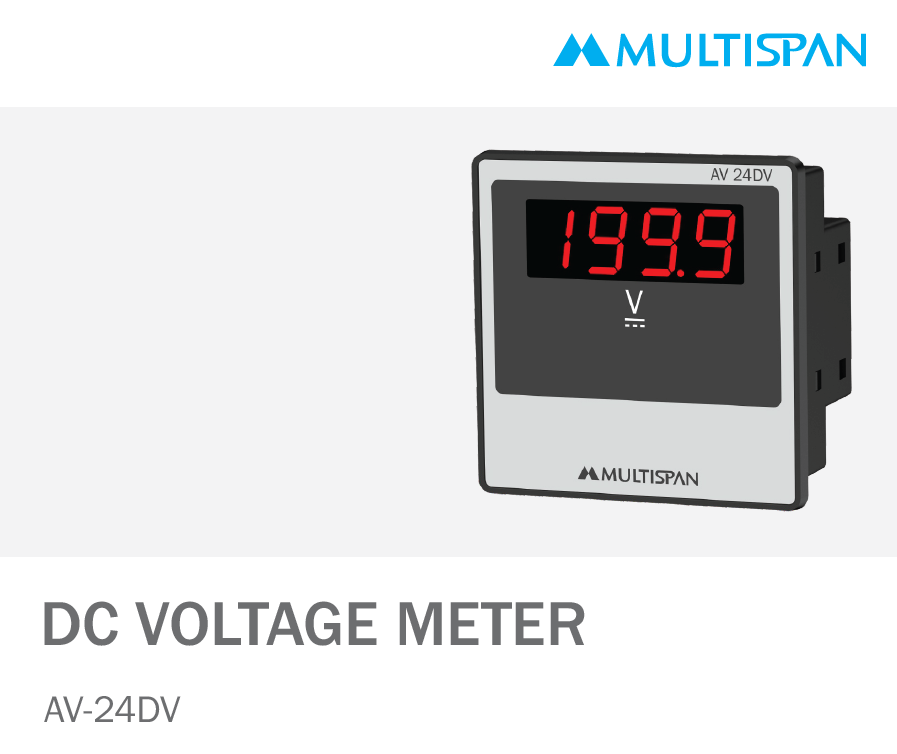 AV-24DV DIGITAL DC VOLT METER 72 X 72 X 60 MULTISPAN - myelectric.in